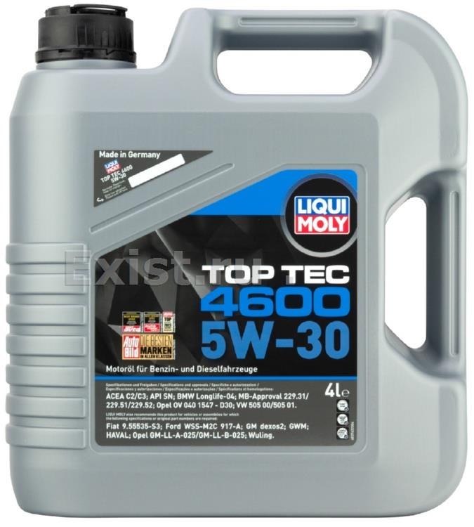Масло моторное hc-синтетическое "Top Tec 4600 5W-30", 4л Liqui Moly ...