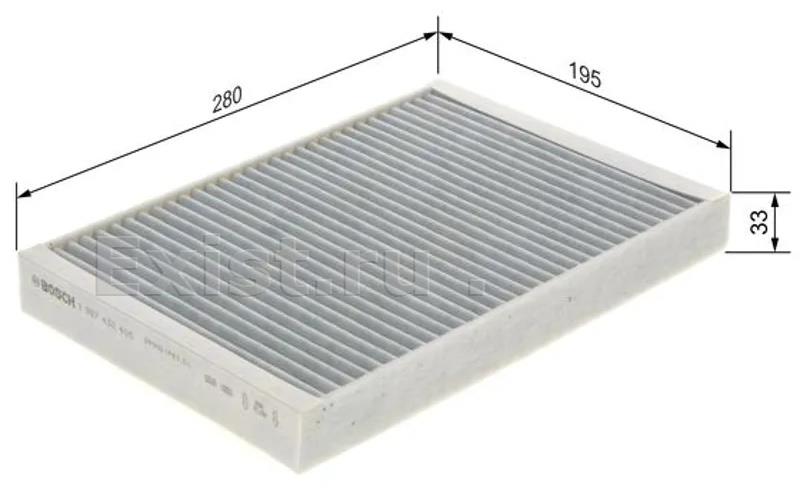 Фильтр салона угольный Bosch 1 987 432 405 - Интернет-магазин exist.ru