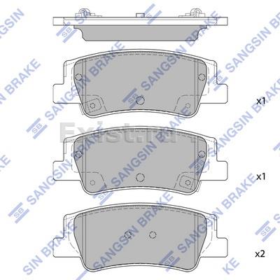 Колодки тормозные дисковые задние, комплект Hi-Q SP4335 - Интернет-магазин exist.ru